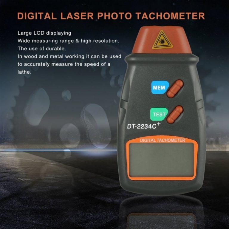 Digital Laser Photo Tachometer Non Contact RPM Tach Digital Laser Tach ...