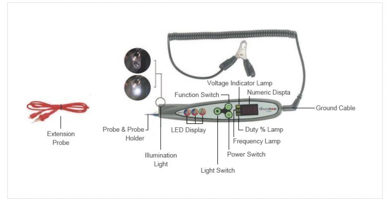 Digital Pulse Tester Multi Logic Probe T-7205J Car Safe Checking All ...